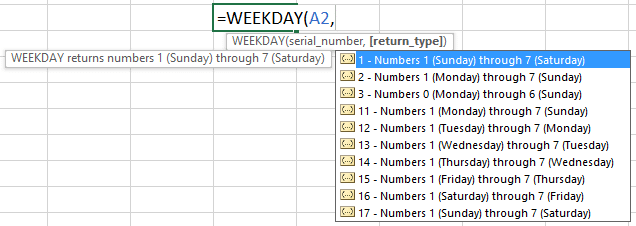 Weekday Function Excel Two Examples Computergaga