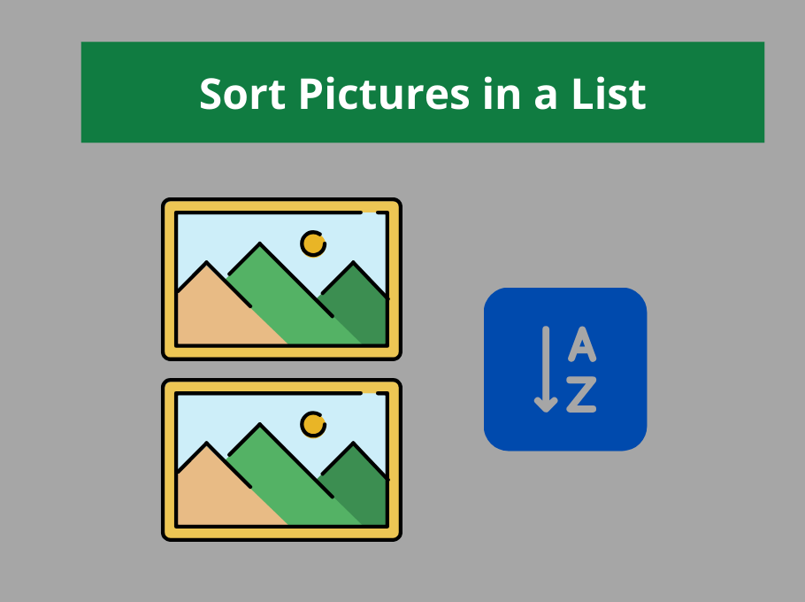 Sort Pictures in Excel | Learn Online | Computergaga