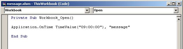 Use The Ontime Method In Excel Vba