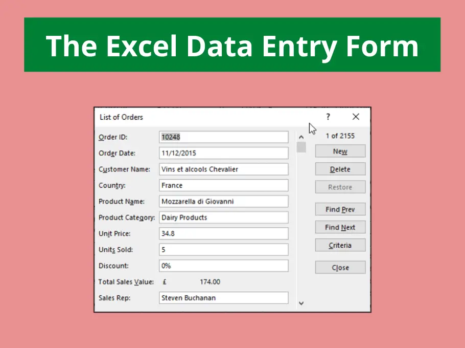 Where Is The Excel 2010 Data Entry Form