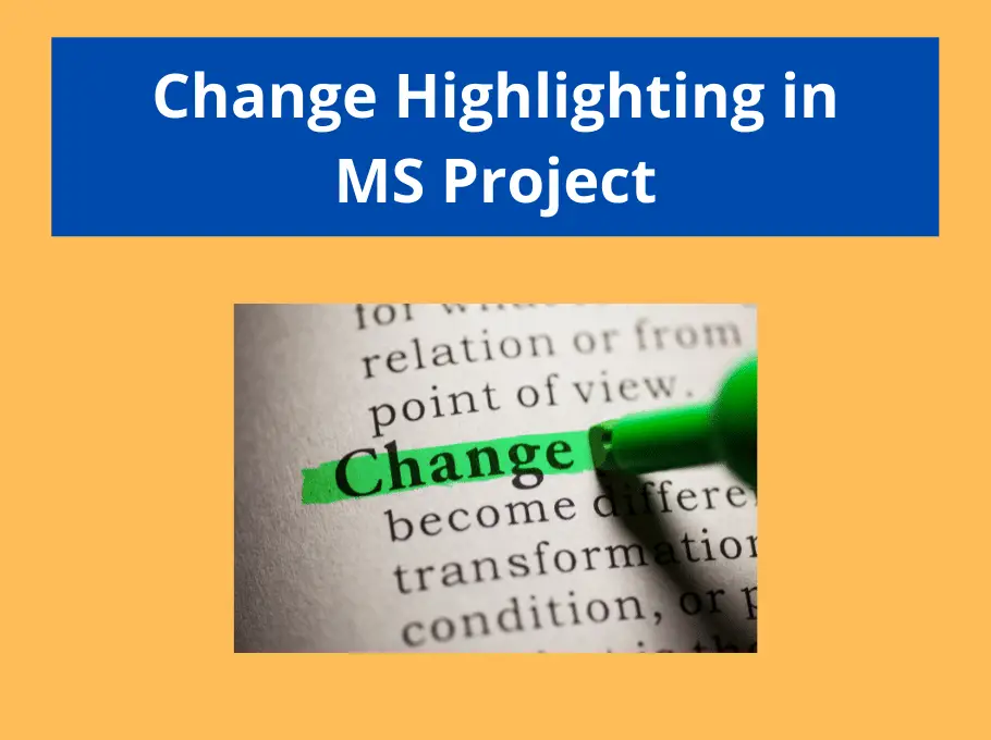 Change Highlighting In MS Project change-highlighting-in-ms-project