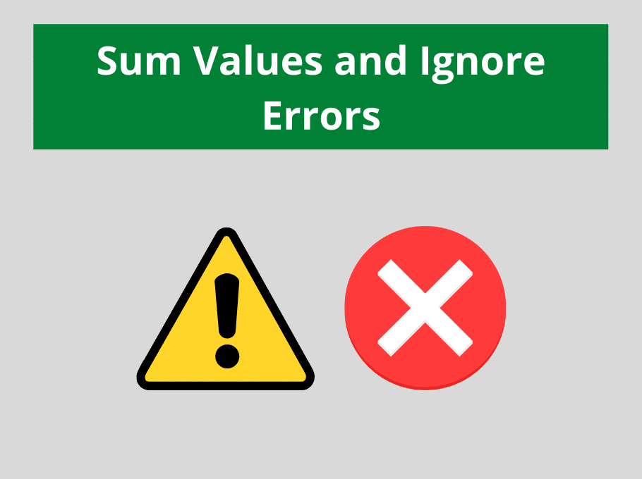 Sum A Column Ignoring Formula Errors Computergaga 0336