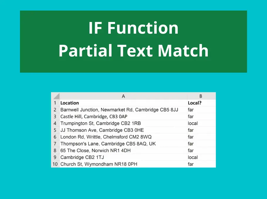 Excel If Function Contains Text Partial Match Computergaga