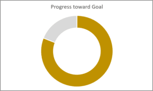 Excel Doughnut Chart to Measure Progress | Computergaga