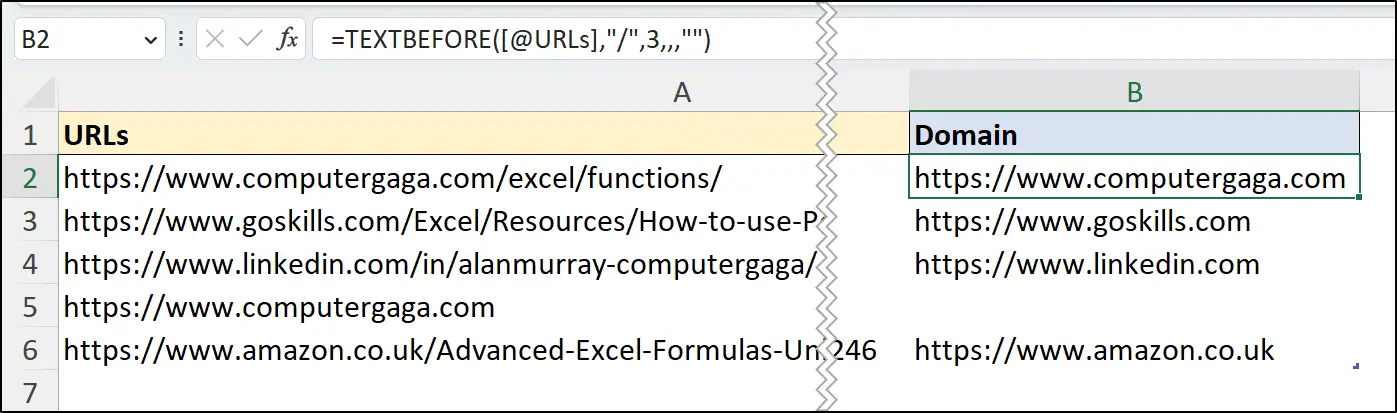 TEXTBEFORE and TEXTAFTER Functions | Computergaga