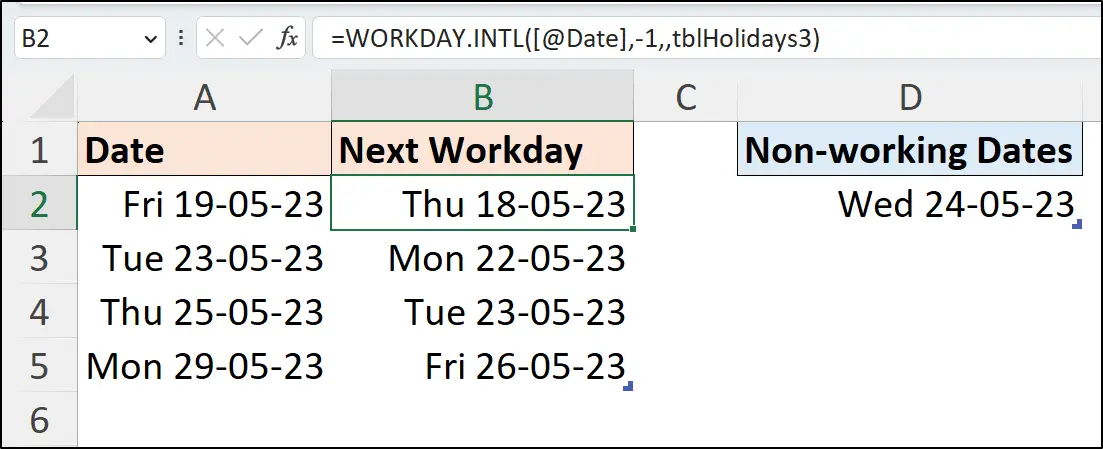 Excel Workday Function Computergaga