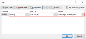 Custom Sort in Excel | Computergaga