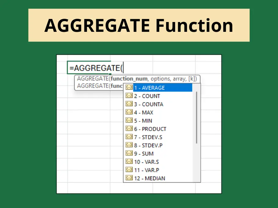 Aggregate Function In Excel Why The Pros Love Aggregate