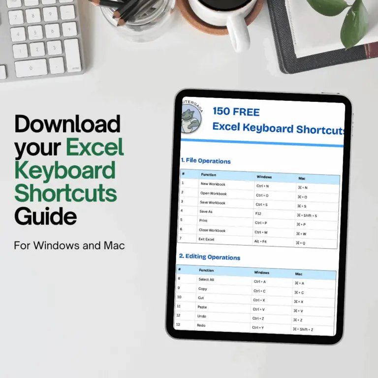 Download your Free 150 Excel Keyboard Shortcuts Guide - Microsoft Excel ...